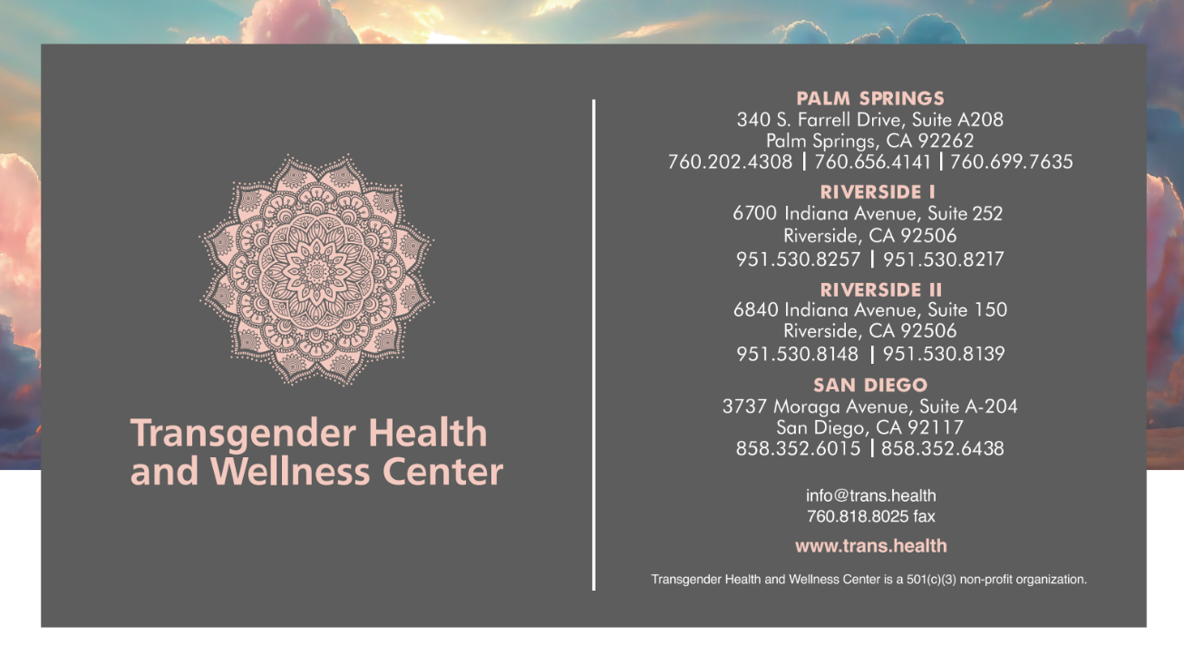 Transgender Health and Wellness Center, LBGTQ Health Cathedral City