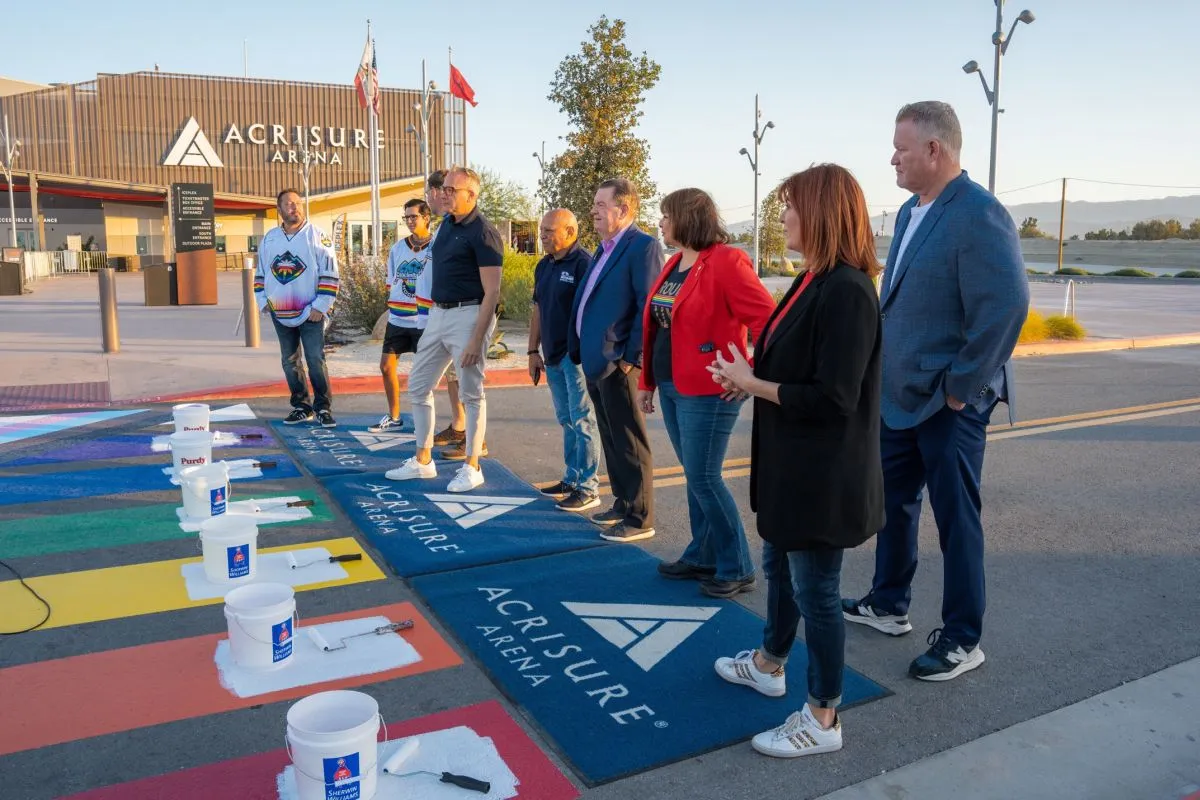 Acrisure Arena And Local Leaders Launch Pride Month With Painting ...